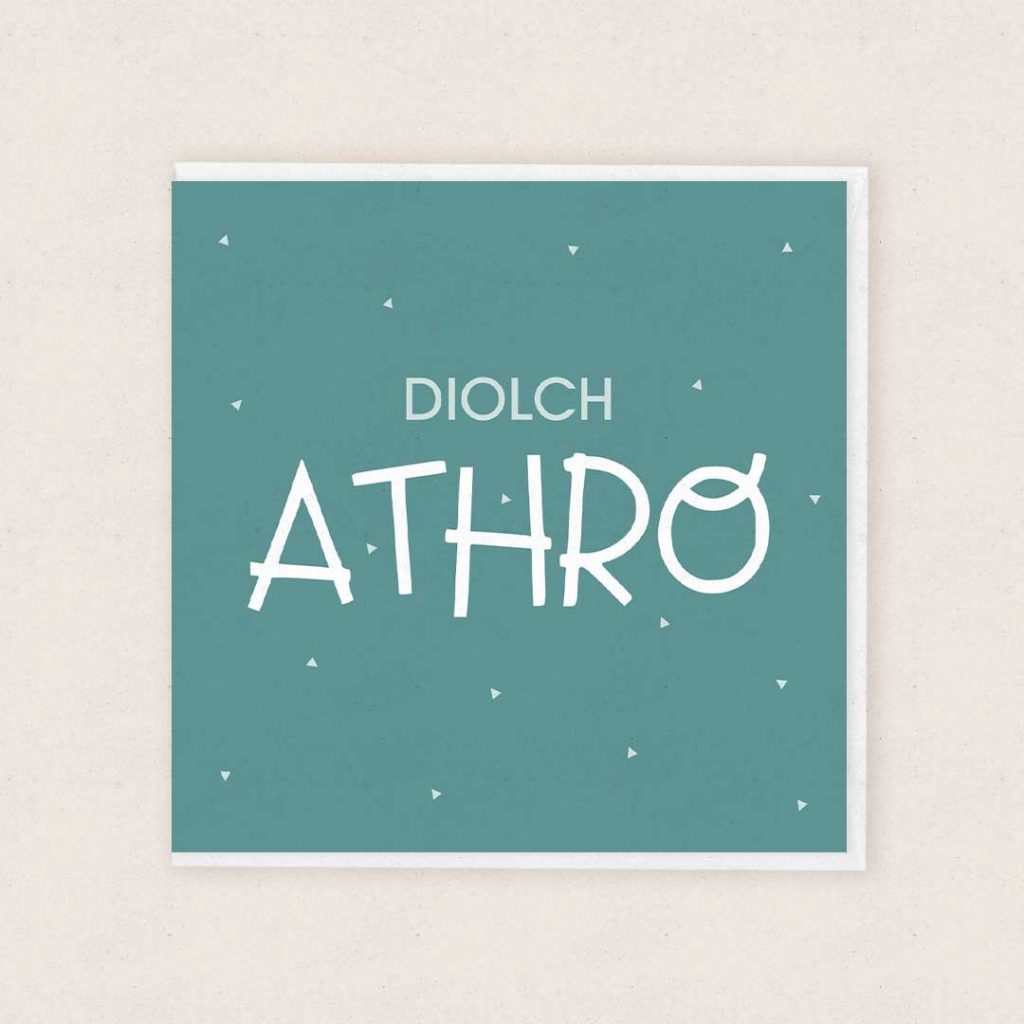 Diolch Athro - Welsh Cards - Cardiau Cymraeg